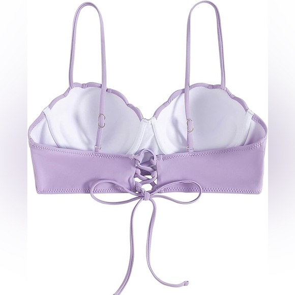 Amazon | Swim | Lavender Purple Mermaid Seashell Underwire Bikini Top ...